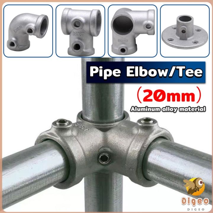 Digeo Pipe Fitting Connections Pipe Elbow/Tee for DIY Shelf Bracket ...