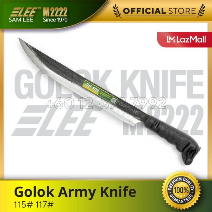 [SAM LEE M2222 HQ] Golok_Army_Knife [Pisau_Tentera] 115#, 117# | Lazada