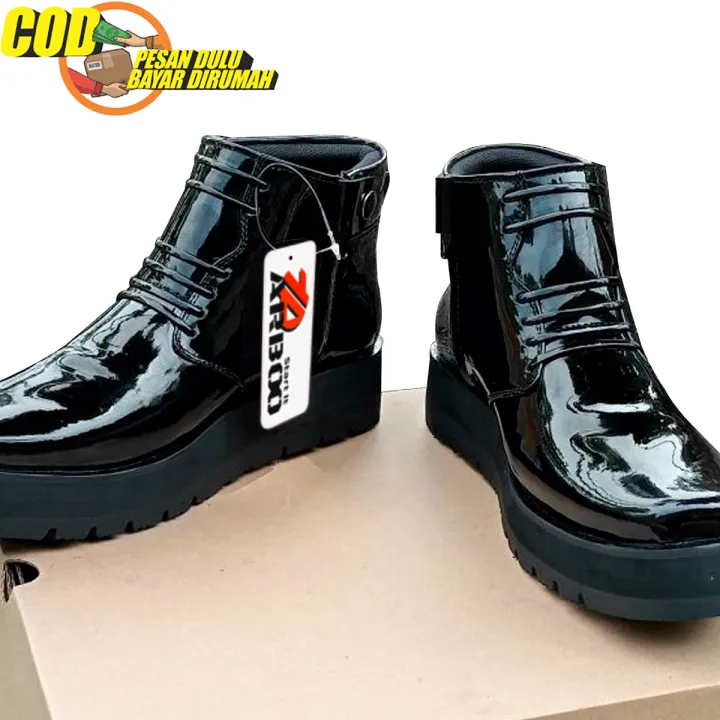 SEPATU PDH TNI POLRI DISHUB POLPP KILAP ANTI SEMIR SOL DATAR KEREN ...
