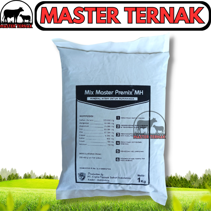 MIX MASTER PREMIX MINERAL HITAM 1 KG - Mineral Hitam Sapi Kambing Babi ...