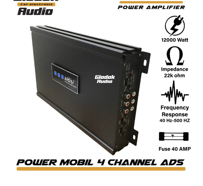 Power Amplifier Mobil 4 Chennel Mosfet ADS | Lazada Indonesia