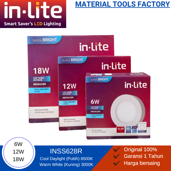 Inlite INSS628R Lampu Downlight LED Outbow Bulat - Downlight Outbow ...
