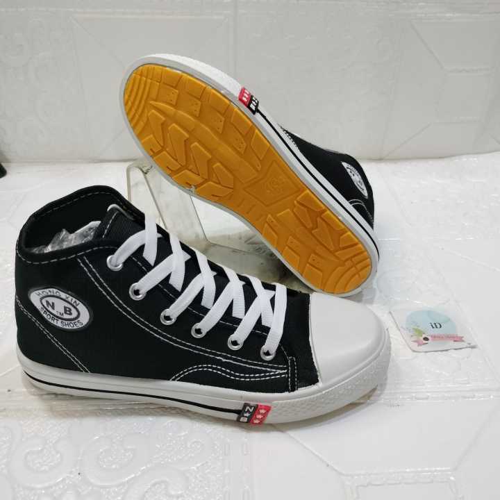 SEPATU NB TALI TINGGI DAN PENDEK SOL KUNING/SEPATU SEKOLAH SD,SMP,SMA ...