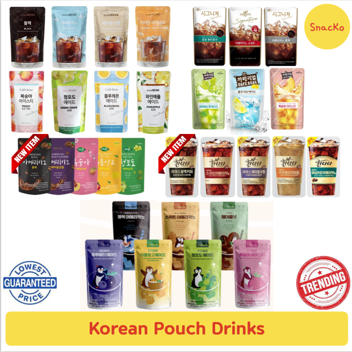 Korean Pouch Drinks - Trending - Juice Coffee - Cafe Real - Jardin ...
