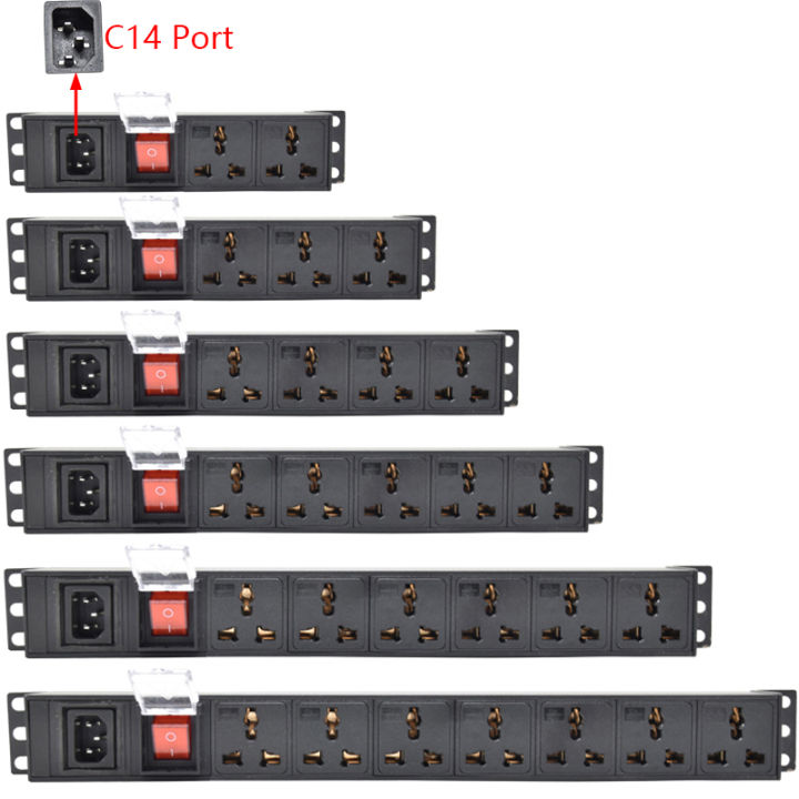 Pdu Power Strip Unit C14 Input Power Input 2 10ways Universal Socket Switch For Cabinet Rack
