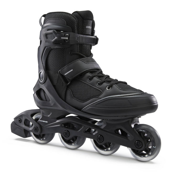 Decathlon Oxelo Mens Inline Fitness Skates Fit100 Black Silver