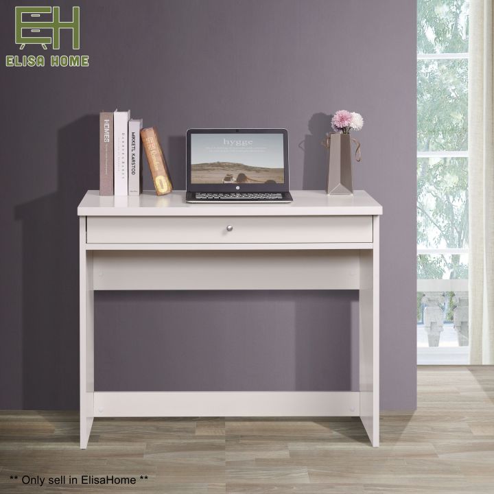 Elisa Home Gina Study Desk - White, Walnut (H76cm) | Lazada