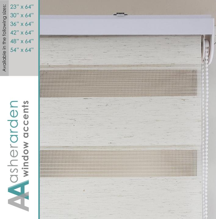 Zebra Duo Combi Shades Blinds (23inc.x 64inc,) Linen white | Lazada PH