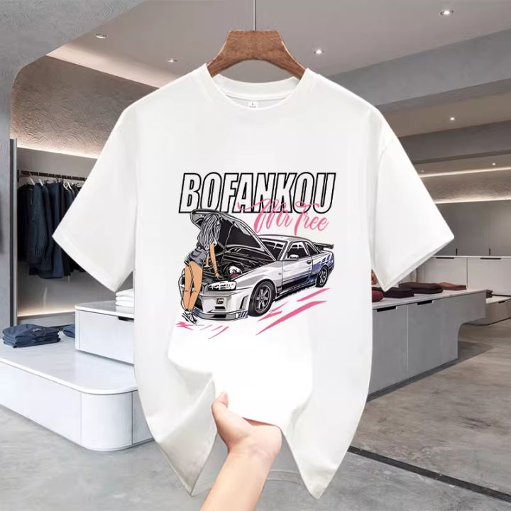 Baju T-shirt Katun Pria Gaya Kekinian, Reka Bentuk Automotive & Santai ...