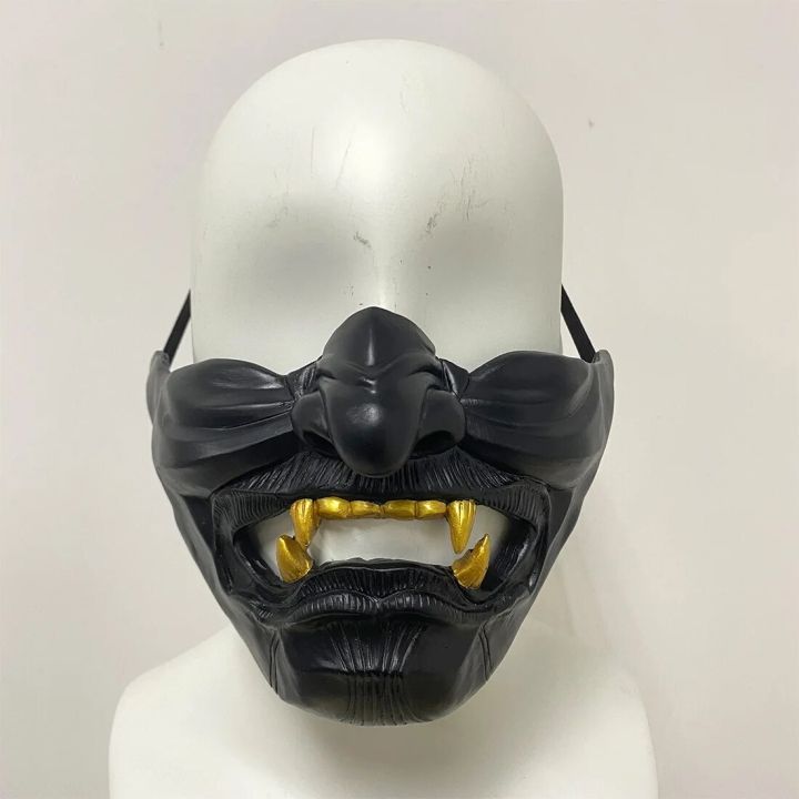 Novelty Ghost Of Tsushima Mask Jin Sakai Cosplay Half Face Samurai ...
