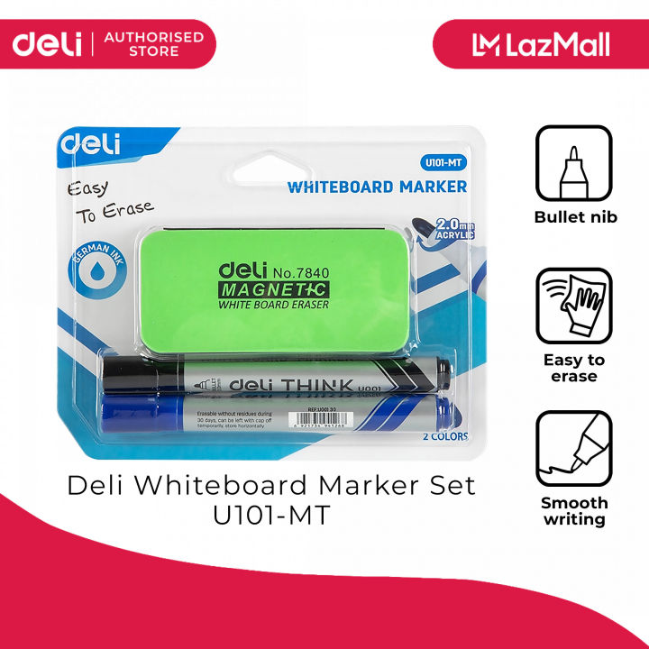 Deli U101-MT Whiteboard Marker Set | Lazada PH
