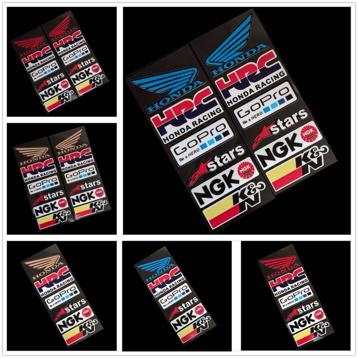 Motorcycle Reflective Sticker Honda HRC Wing Helmet Decoration Sticker ...