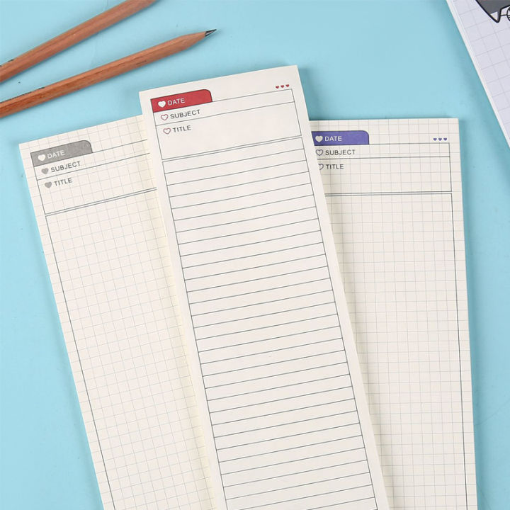 Korean version extra long memo pad non-adhesive student message notepad ...