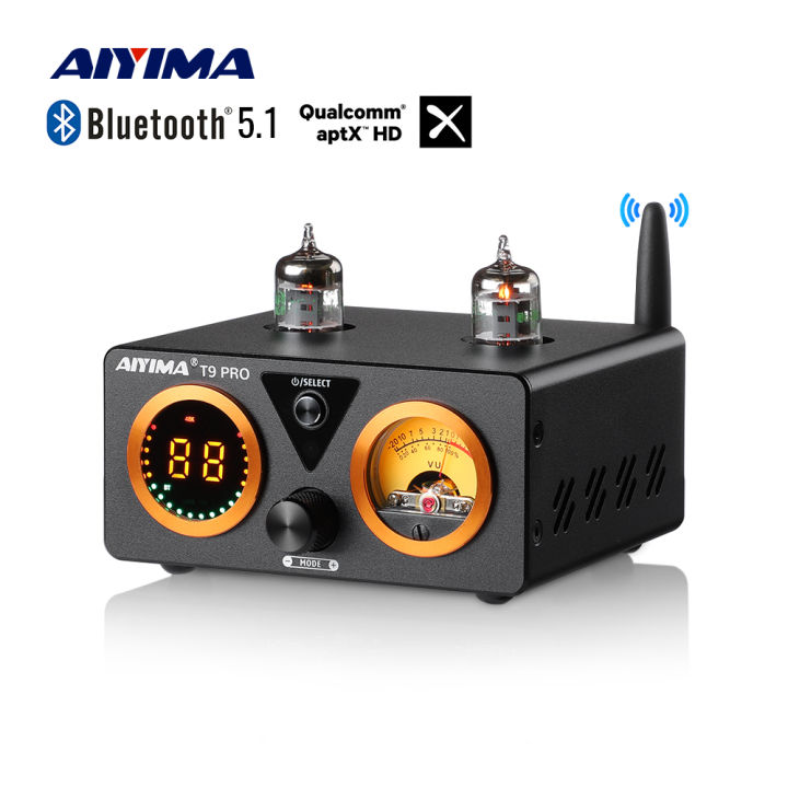 AIYIMA T9 PRO 100W×2 HiFi Bluetooth Tube Amplifier USB DAC Optical Fiber Coaxial Stereo ...