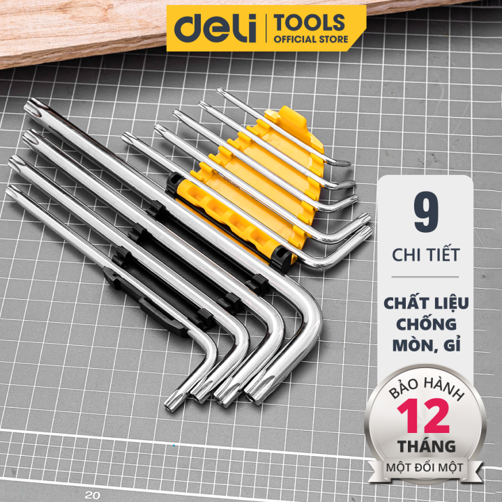 Bộ Lục Giác 9 Cây Đầu Hoa Thị Chữ L T10-T50 Deli Chính Hãng - Chất Liệu ...