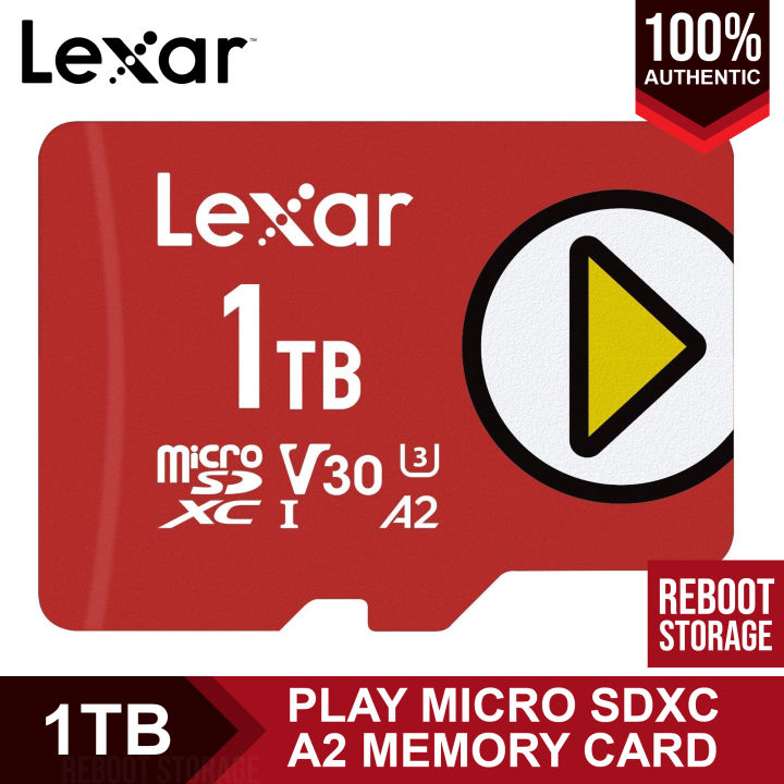 Lexar PLAY 1TB UHS-I micro SDXC Memory Card A1 V30 U3 LMSPLAY001T ...