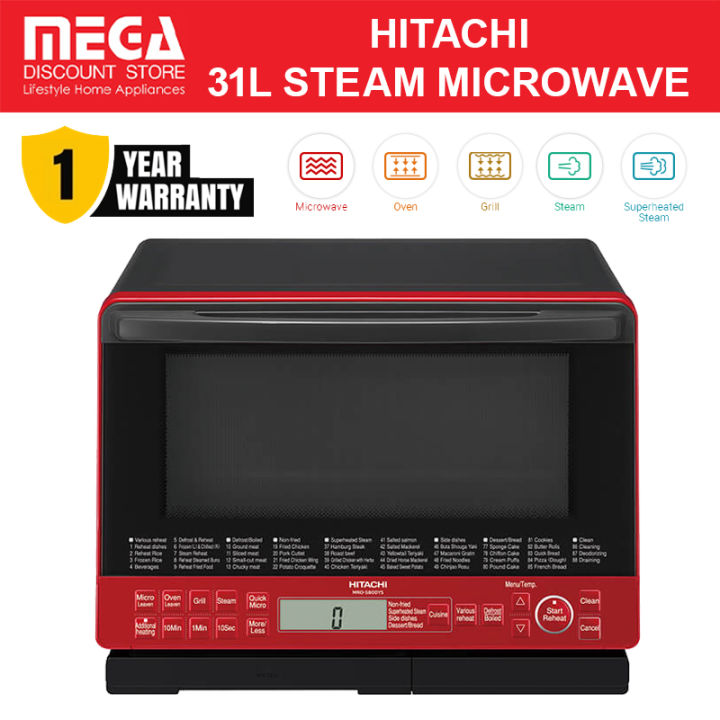 HITACHI MRO-S800YS 31 STEAM MICROWAVE OVEN | Lazada Singapore
