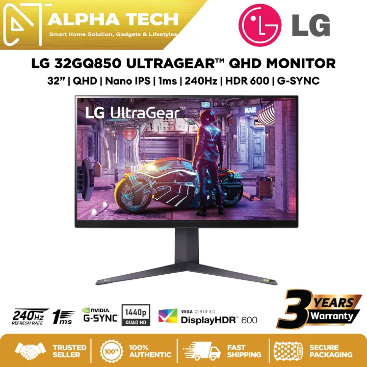 LG 32'' 32GQ850 UltraGear ™ QHD Monitor | Nano IPS | 1ms | 240Hz | HDR ...