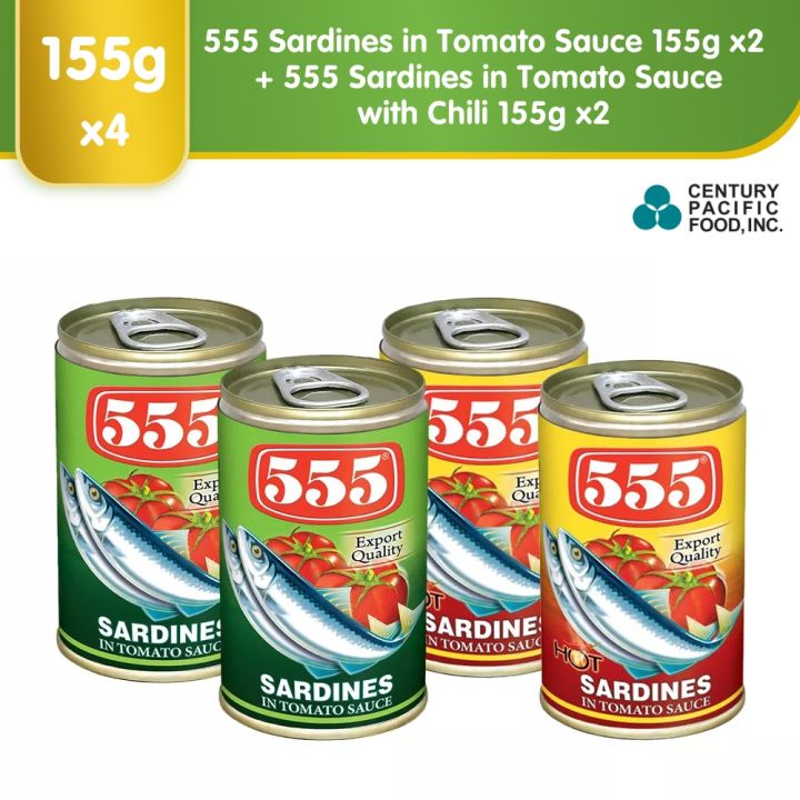 555 Sardines in Tomato Sauce 155g Pack of 2 + 555 Sardines in Tomato ...