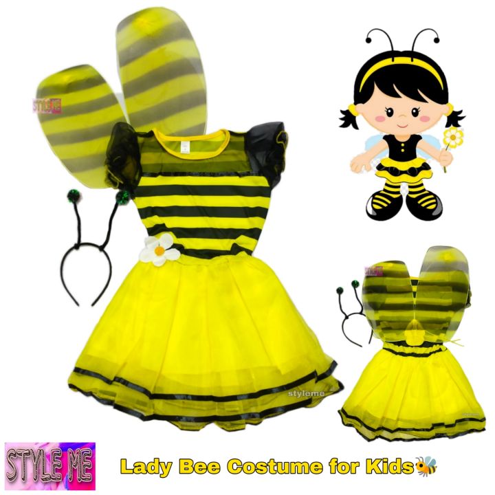 Lady Bee Dress Yellow Costume Cosplay Roleplay For Kids | Lazada PH