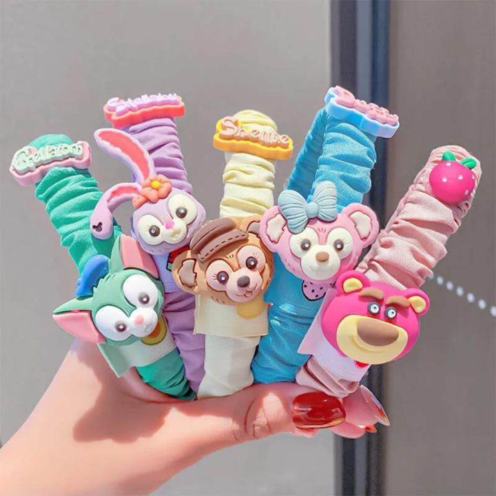Cartoon Princess Children's Hair Bands Korean Style Fabric Pleated ...