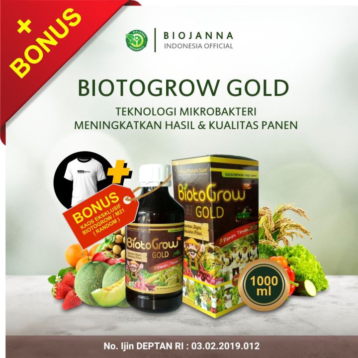 Biotogrow 1 Liter FREE KAOS Pupuk Cair Pupuk Hayati Pupuk Daun Pupuk ...
