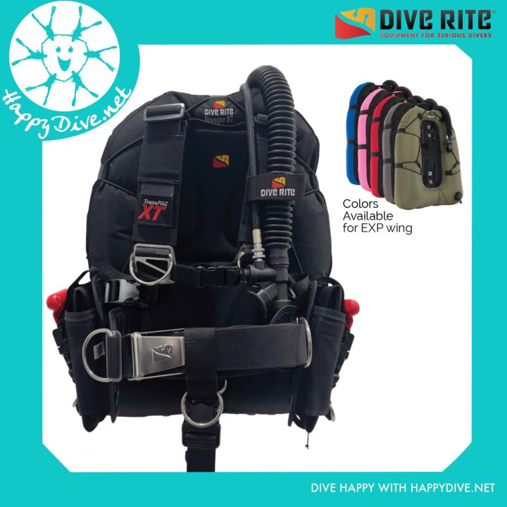 🐋 Dive Rite TRANSPAC XT WITHVOYAGER EXP WING Package BCD (35LB) บีซีดี ...