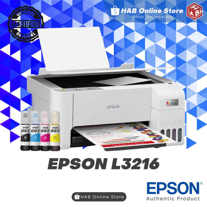 Brand New Epson L3216 EcoTank 3 in 1 Printer with Scanner and Xerox ...