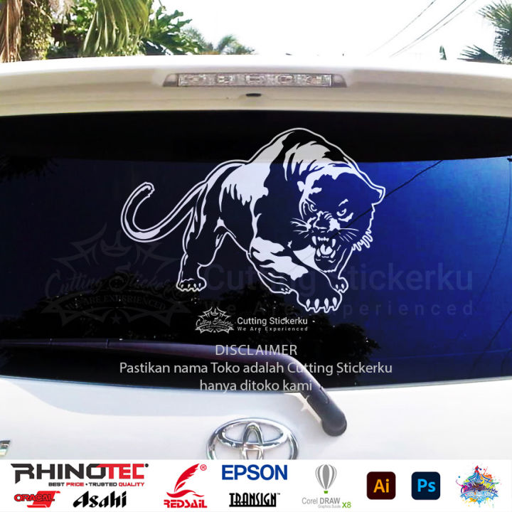 Cutting Stiker Black Puma Variasi Motor Mobil Sticker Macan Hitam ...