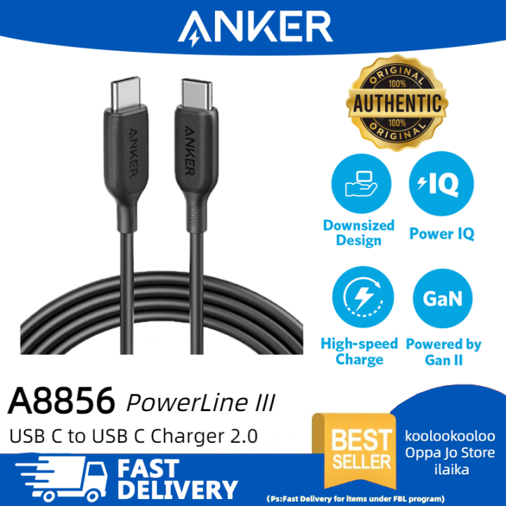 Anker USB C Cable 100W 6ft Powerline III USB C to USB C Charger Cable 2.0, Type C Charging Cable ...