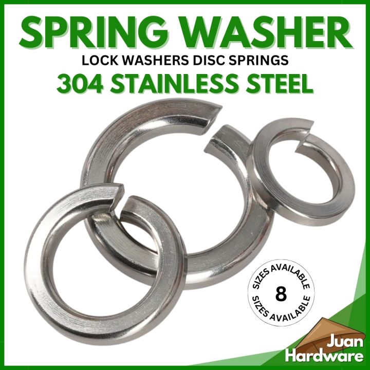 (50 PCS) Lock Washer 304 Stainless Steel M3 M4 M5 M6 M8 M10 M12 M14 ...