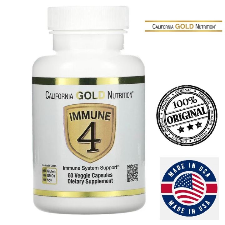 California Gold Nutrition, Immune 4, Immune System Support, 60 / 180 ...