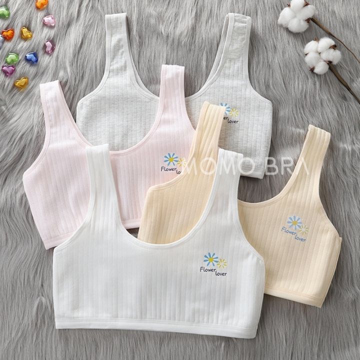 MOMO Student Breathable Sports Bra Baby Bra Children Bra Pure Cotton ...