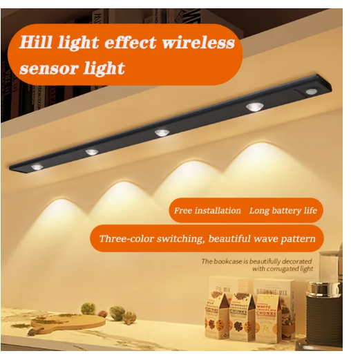 Ultra thin LED light 20/30/40/60cm cabinet light PIR motion sensor ...