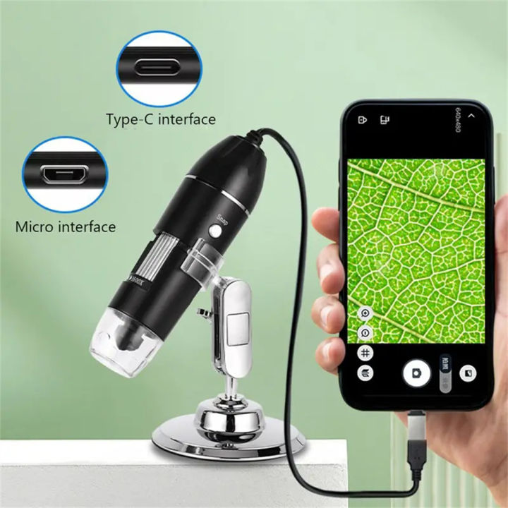 3 in 1 USB Magnifier Camera Handheld & Desktop HD 1080P 1600X Zoom ...