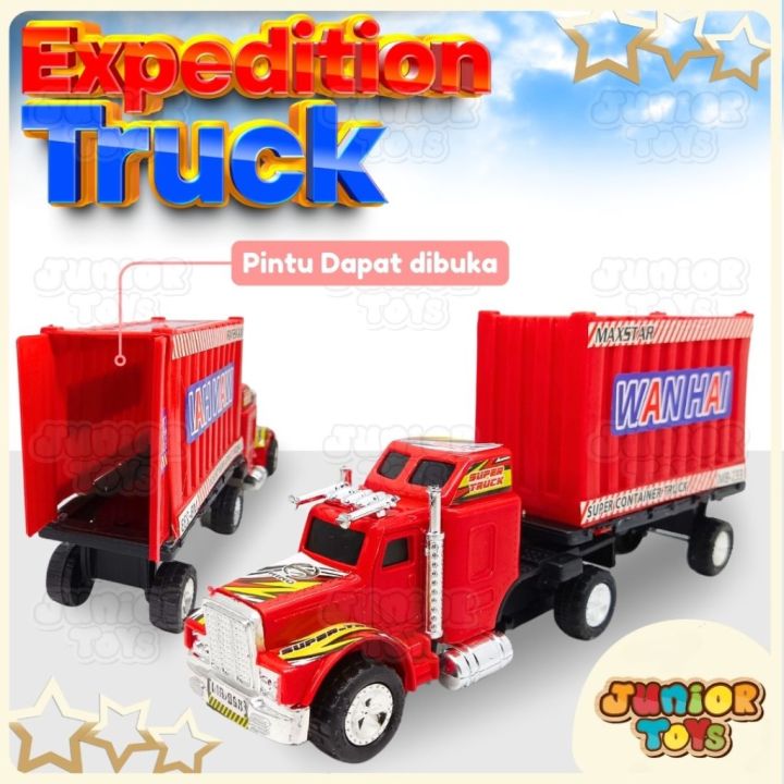Mobil Truk Mainan Anak Mobilan Container Kurir Paket JNE J&T AnterAja ...