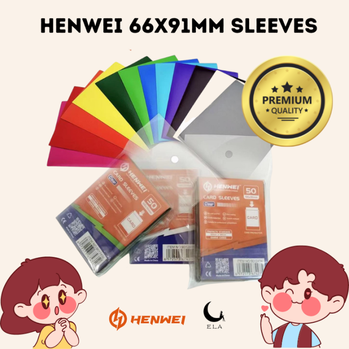 [50PCS] Henwei 66x91mm Matte Back - Clear Front Colored for Magic The ...