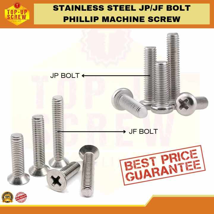 [10PCS] 4MM (0.70P) Stainless Steel 304 JP/JF Bolt | Phillip Panhead ...