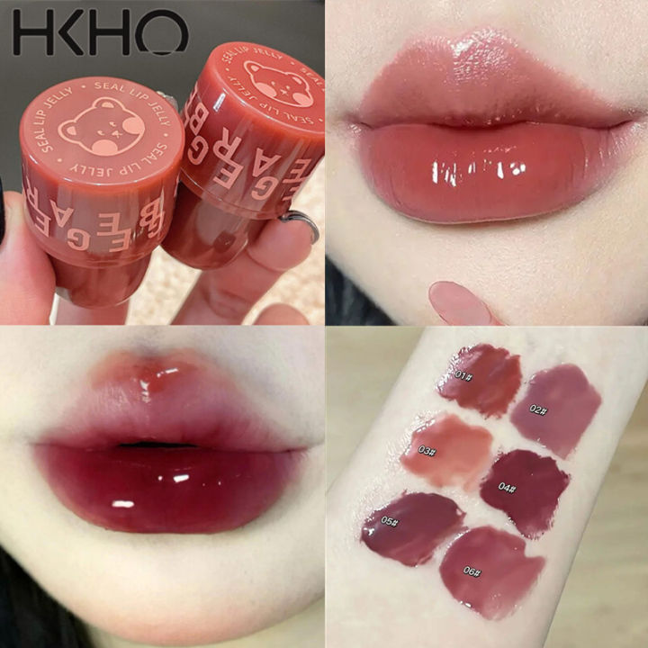 HKHO Seal Lip Jelly Lip Glaze Mirror Lipstick Mud Moisturizing Lip Tint ...