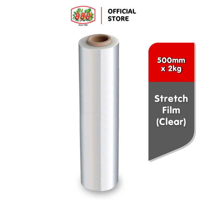 500mm Clear Stretch Film/Wrapping Firm/Plastic Pallet Wrap (2Kg X 1 Roll) | Lazada