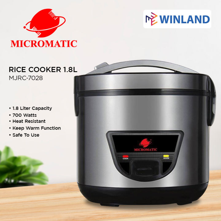 MICROMATIC Original Rice Cooker 1.8L Jar type 8-10 Cups Of Rice ...