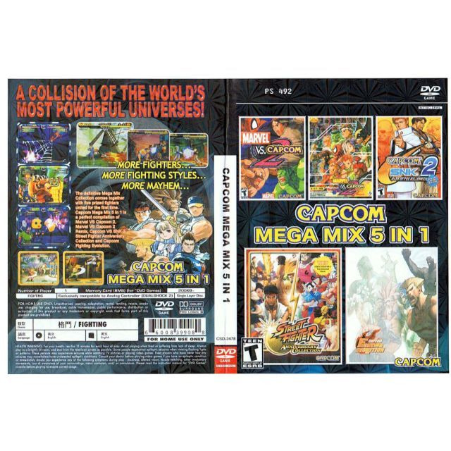 PS2 Game Capcom Mega Mix 5 in 1 (Gold Disc) | Lazada