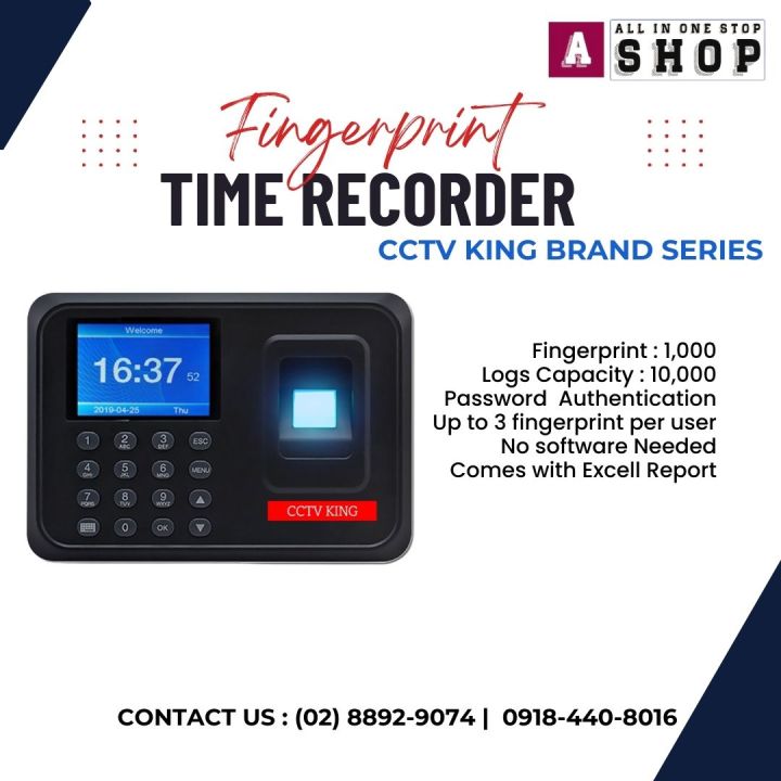 Electronic Fingerprint Biometric | Fingerprint Time Recorder for Time ...