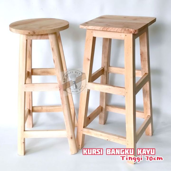 Bangku Kayu Terlaris / Bangku Kayu jati Belanda Tinggi 70cm bangku cafe ...