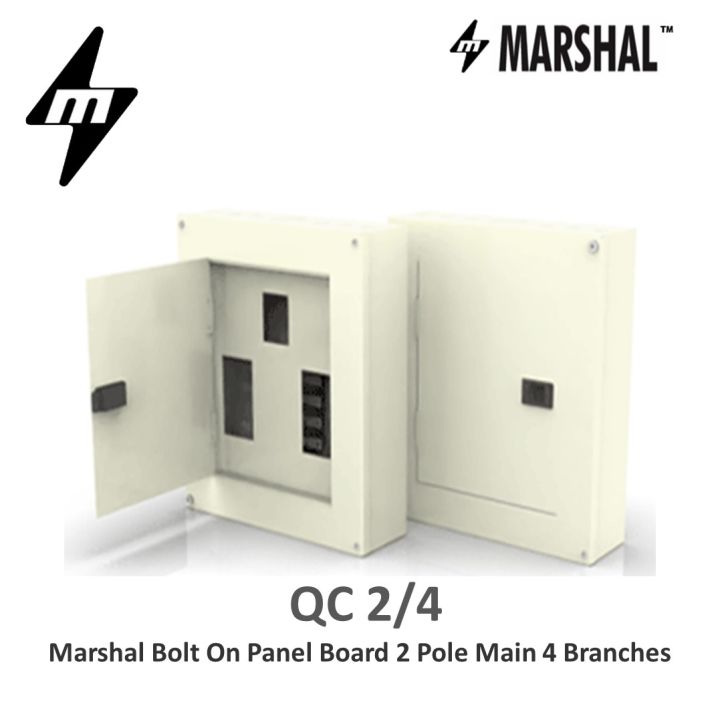 Marshal Panel board for Bolt on 2 Pole Circuit Breaker 4 Branches with ...