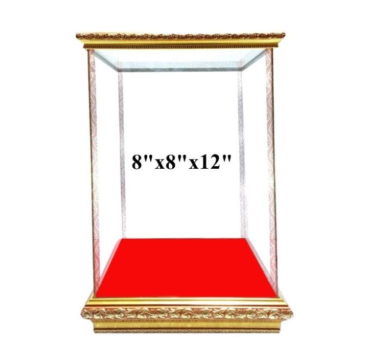 ตู้พระ ตู้ครอบพระ ตู้กระจก(ใส่พระขนาด 8x8x12 นิ้ว) ขนาดภายนอก 23.5x23 ...