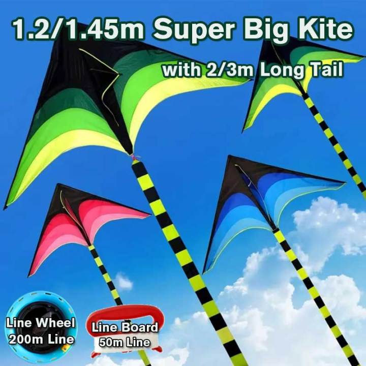 1.2m/1.45m Large Flying Kite Long Tail Ripstop Good Flying Kite ...