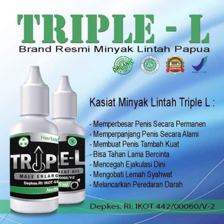 TRIPLE L- Obat Oles Pembesar Permanen Pemanjang Alat Vital Herbal Pria ...