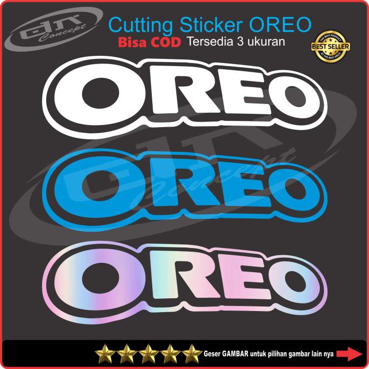 Cutting Sticker Stiker OREO Logo Set Motor Scoopy Vespa Mio fino Beat ...