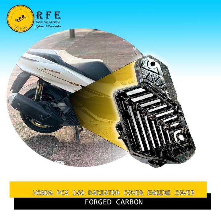 Honda PCX 160 Radiator Cover Forged Carbon | Lazada PH